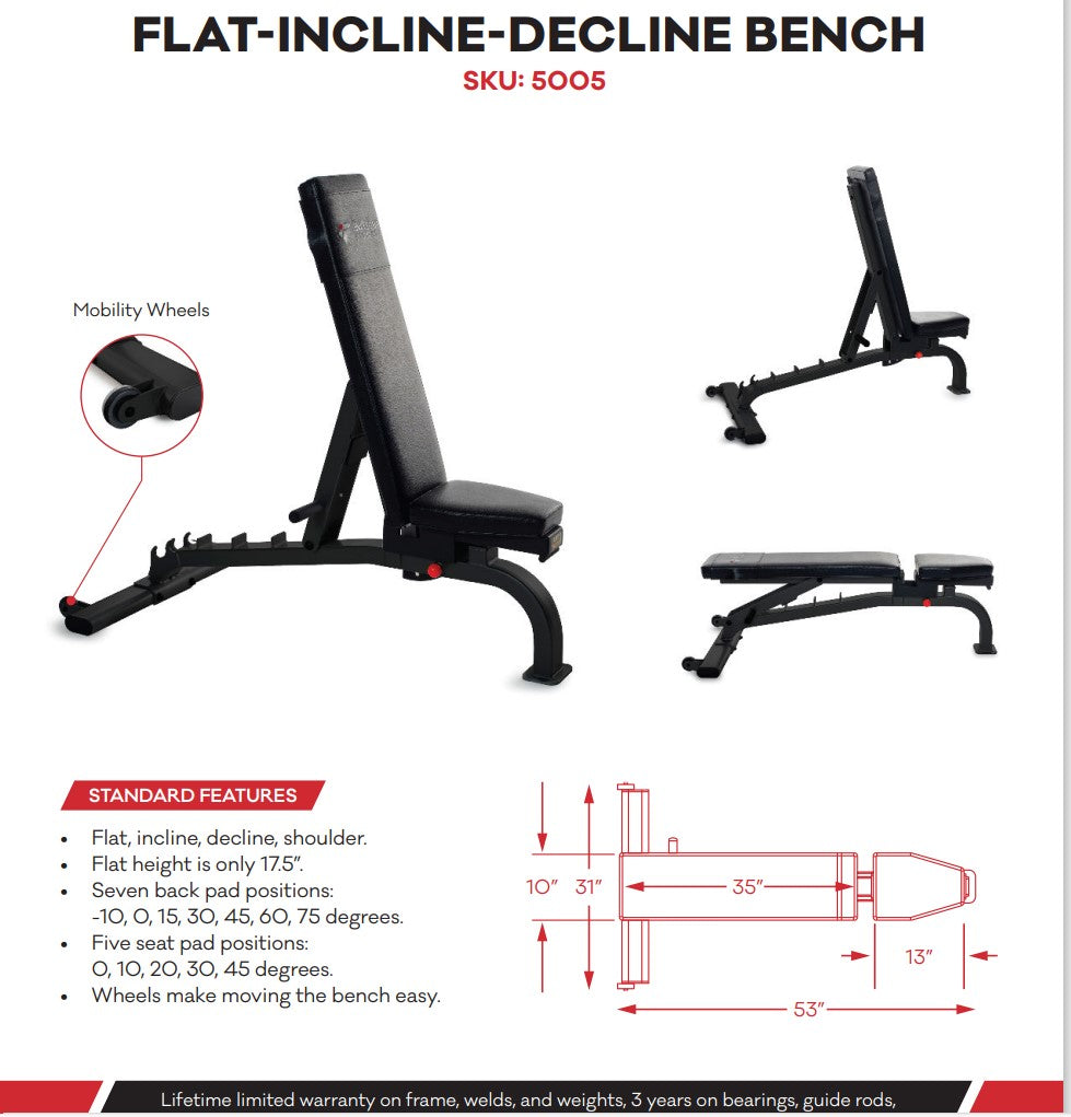 INFLIGHT COMMERCIAL FID BENCH – CanadaFit